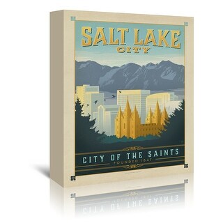 Asa Saltlakecity by Anderson Design Group Wrapped Canvas - Americanflat - 5" x 7" - Bed Bath ...